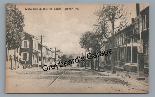 Main Street Trolley Tracks DOVER PA York County Pennsylvania Vintage ...