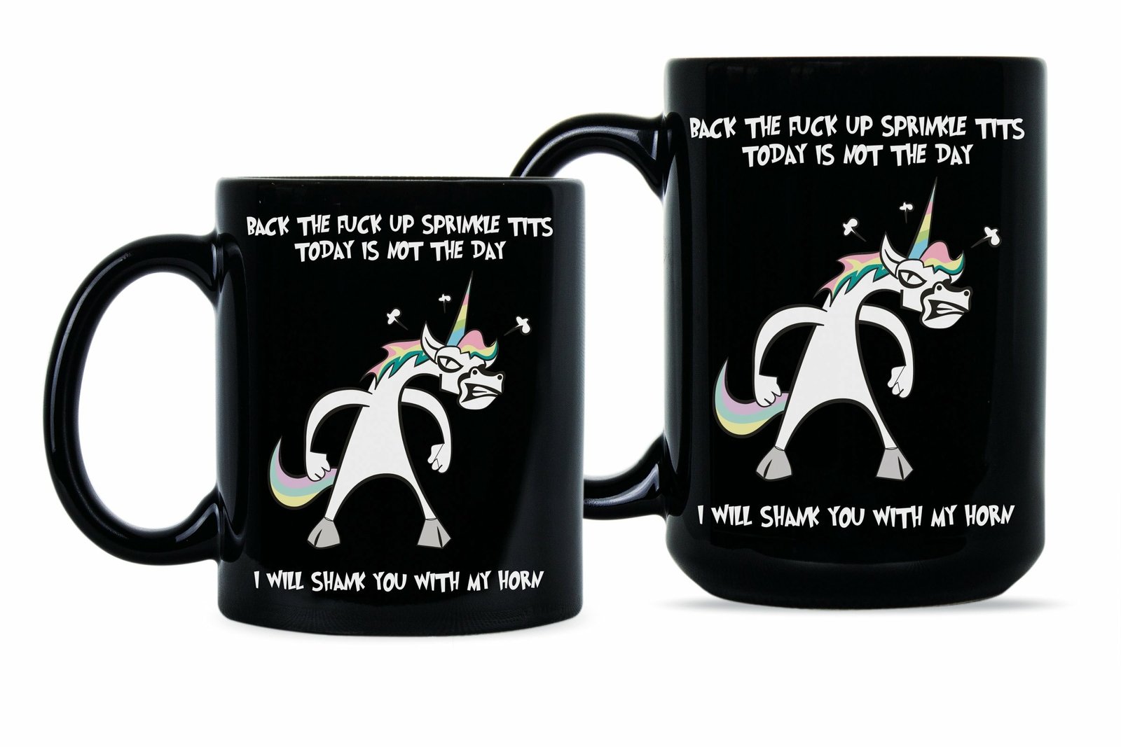 Back the F Up Unicorn Mug I Will Shank You With My Horn Unicorn Coffee ...