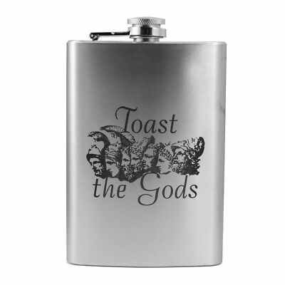 8oz Toast the Gods Stainless Steel Flask | eBay