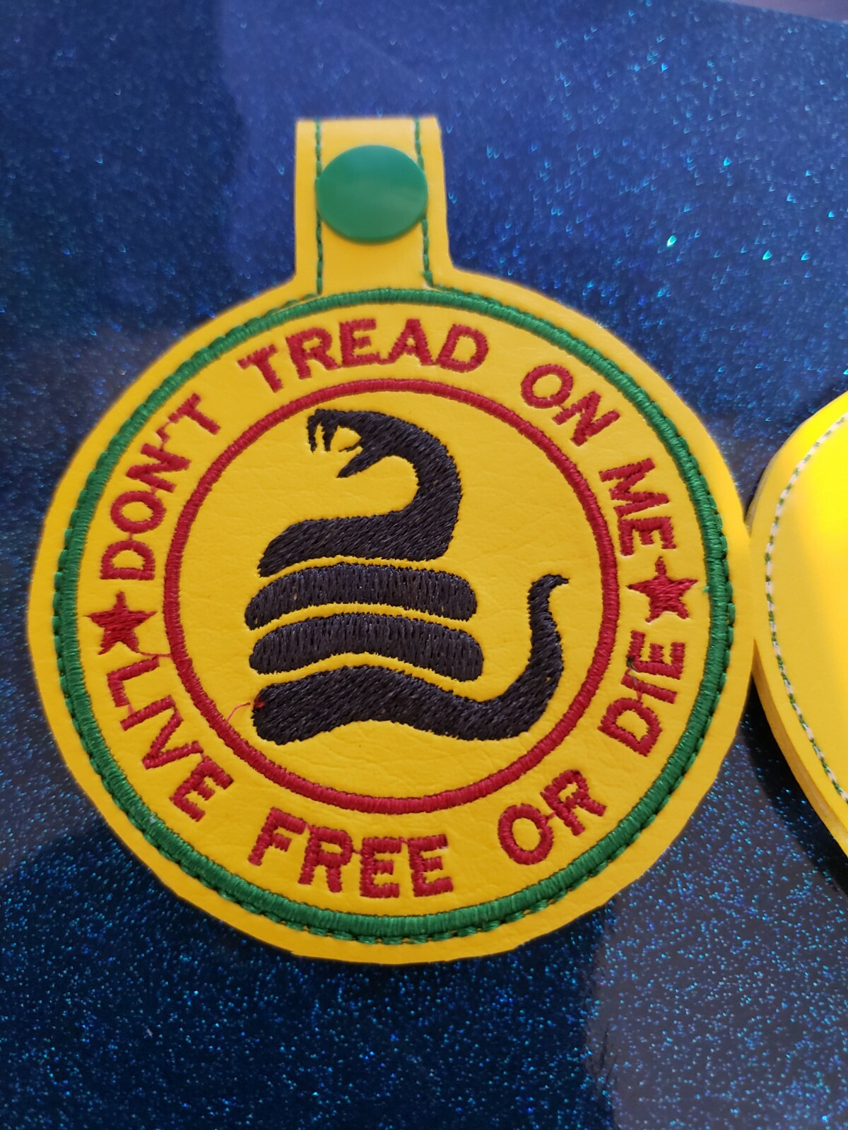 Dont Tread On Me Snake Patch Key fob snap tab | eBay