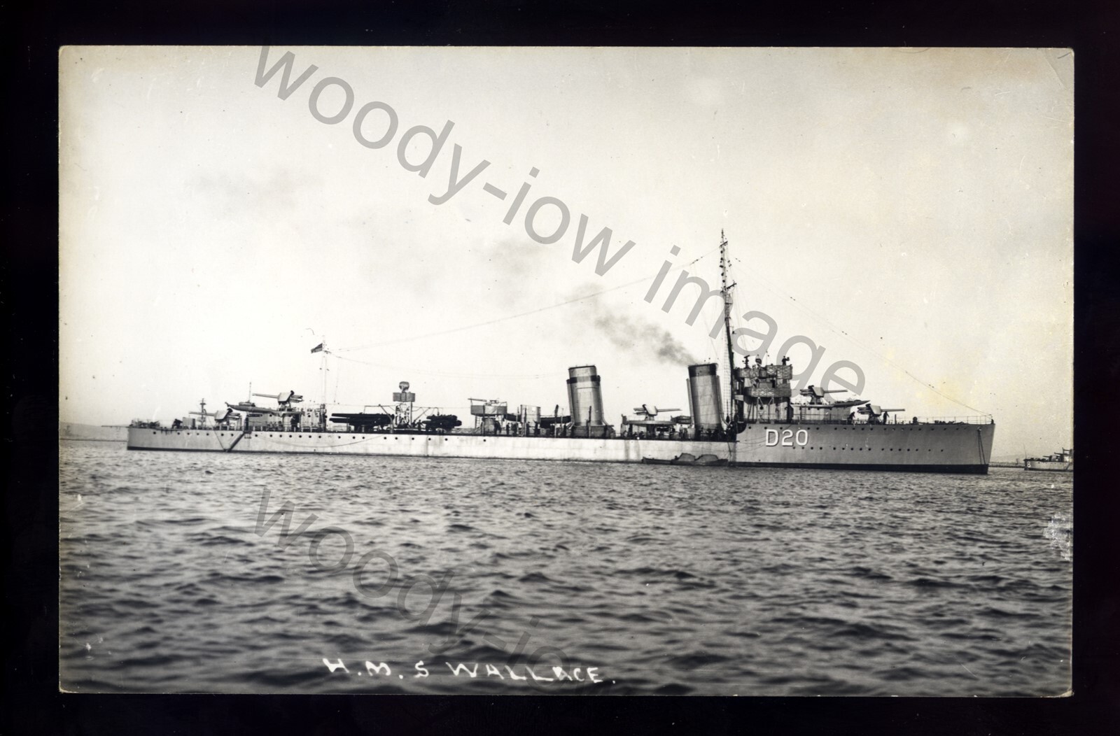nb0323 - Royal Navy Warship - HMS Wallace D20 - photograph | eBay