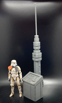 CUSTOM COMMUNICATION TOWER COMPUTER for 3.75" STAR WARS figure DIORAMA ...