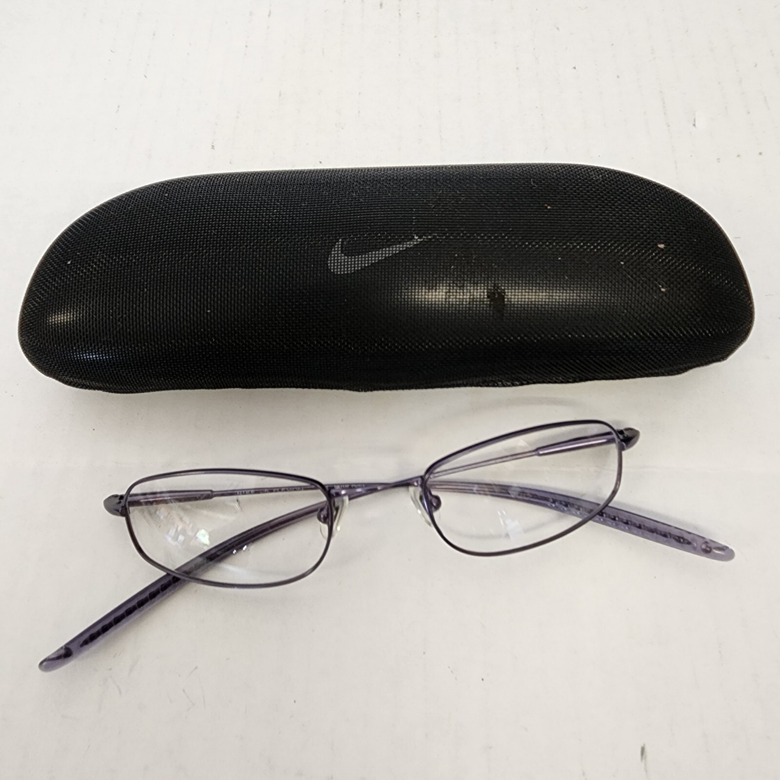 NIKE Glasses Frame FLEXON 48-20 Satin Navy Blue Semi Rimless Men's 4090 ...