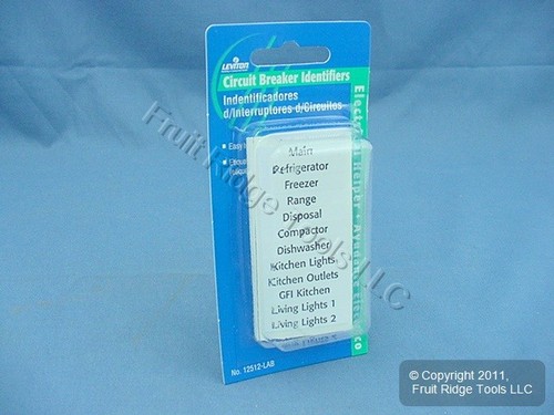 30 Package 68 Circuit Breaker Labels Electric Wiring Panel Identifiers ...