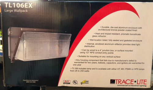 Trace Light TL106EX Large Wallpack Industrial Light NEW! | eBay
