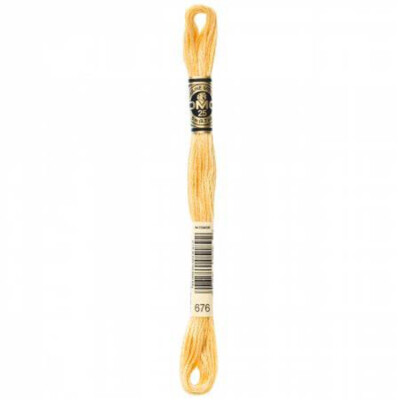 DMC Embroidery Floss Color Light Old Gold #676 | eBay
