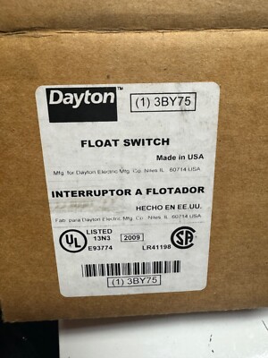 Dayton Float Switch 3BY75 Normally Closed Switch | eBay