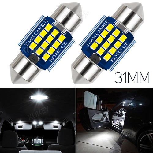 x2 2016~SMD 30MM-31MM FESTOON LED INTERIOR DOME MAP LIGHT BULB GLOBE ...
