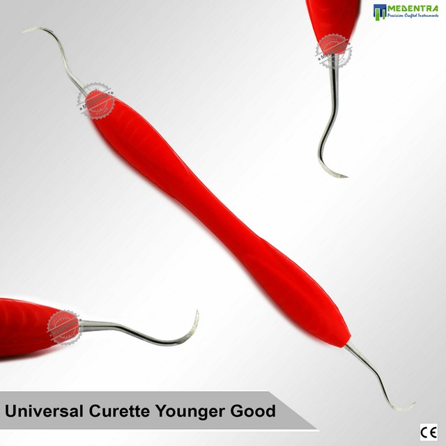 #7/8 Universal Younger Good Curettes Dentist Hand Scalers Silicone Red ...