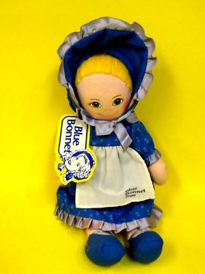 Vintage Dakin Blue Bonnet Sue 13" Plush Doll w/Tags*Mail Away Promo ...