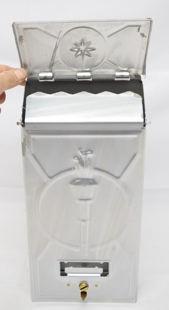 Vintage Fulton Aluminum Finish Letter Drop Mail Box with Keylock #A-128 ...