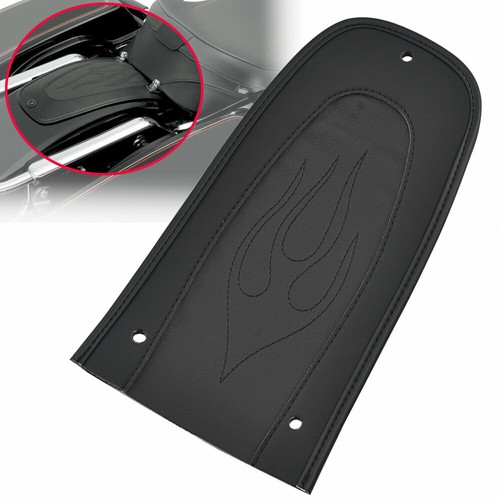 1X Black Leather Fire Rear Fender Bib Panel For Harley Touring Street ...