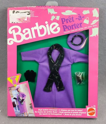 Barbie Fashion Pret-A-Porter Purple Coat Mattel 2026 New 2961 2968 Coat ...