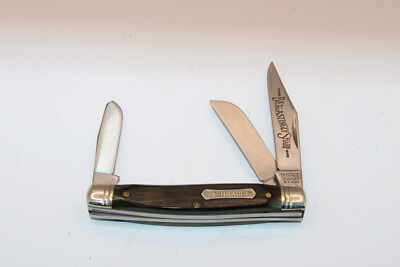 SCHRADE USA 1983 HERITAGE GREEN BONE 8341 MEDIUM STOCKMAN KNIFE ...