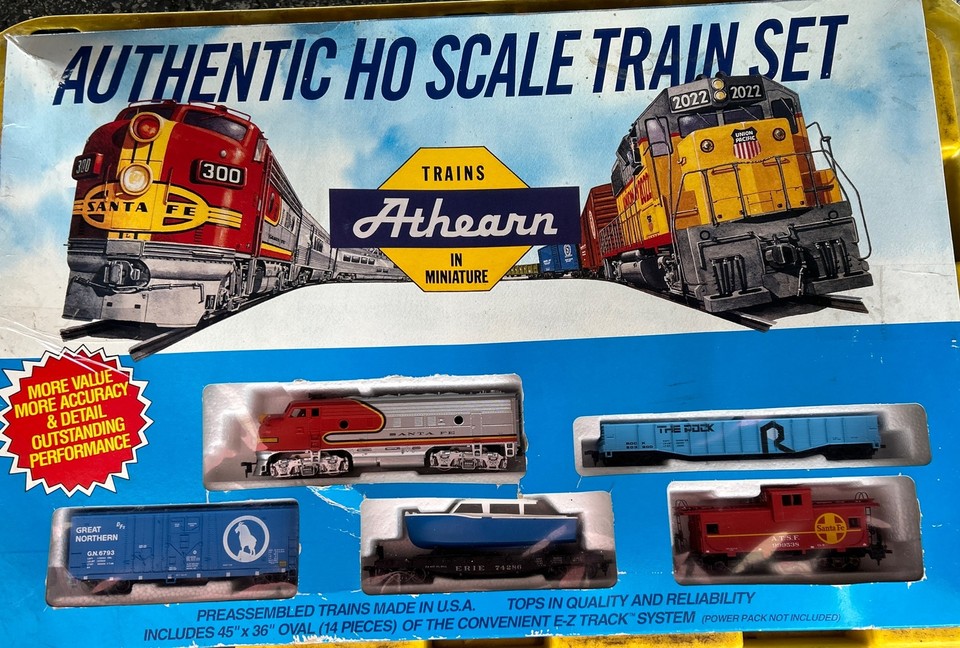 HO Scale Athearn SANTA FE FREIGHT Train Set vintage 1001 in box ...