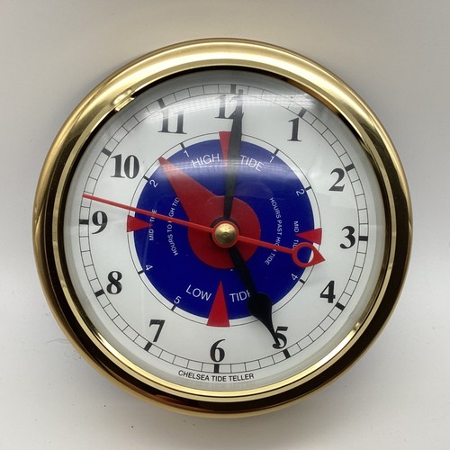 Chelsea Tide Teller Clock Solid Brass Quartz Chelsea Clock Company USA ...