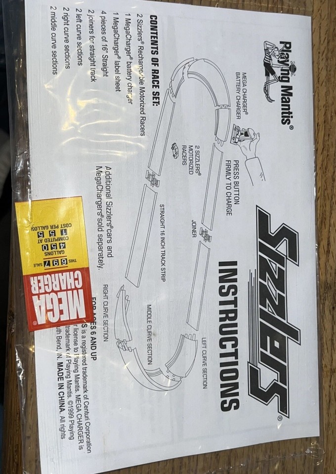SPEED RACER 1999 SIZZLERS RACE TRACK SET PLAYING MANTIS BRAND NEW ...