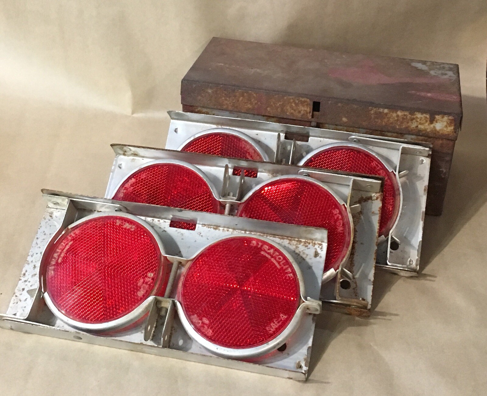 Vintage Stratolite Hazard Reflector Set Of 3 In Box | eBay