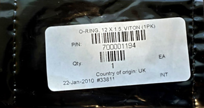 Waters V*ton O-Ring, Sample Cone, FKM, 12 x 1.5 (700001194) | eBay