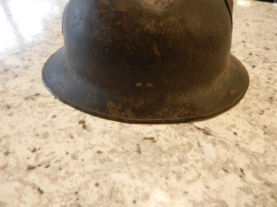 Vintage Original WW1 World War 1 French Military Helmet Marked RF | eBay