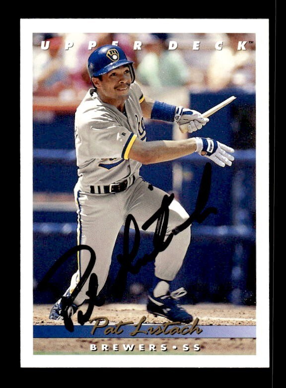 PAT LISTACH SIGNED 1993 UPPER DECK #253 ON-CARD AUTO - MILWAUKEE ...