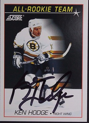 Ken Hodge Bruins All Rookie Autographed 1991 Score #353 Hockey Card JSA ...