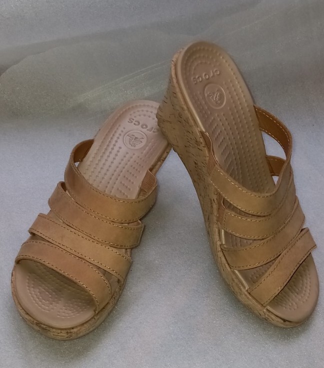 Crocs Womens Strappy Wedge Sandals Slides Flip Flops … - Gem
