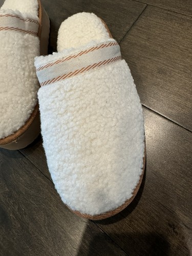 Joyspun Women’s Teddy Fleece Platform Clog Slippers Size 7 New With ...