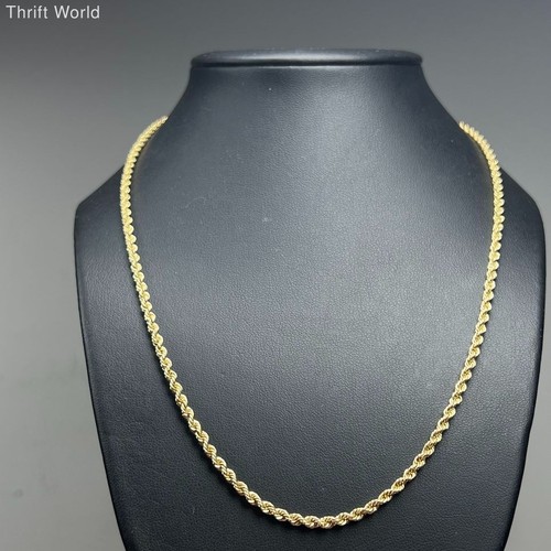 Oroamerica 14K Yellow Gold Twist Chain Necklace 14.93g | eBay