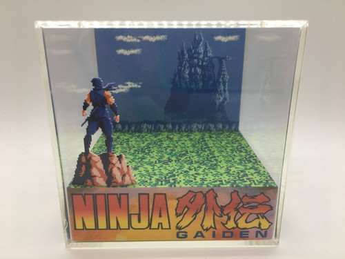 Ninja Gaiden NES Nintendo Custscene Shadow Box Diorama Cube | eBay
