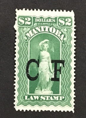 Canada Manitoba 1877 VF $2 Law Stamp With CF Overprinted (W39) | eBay