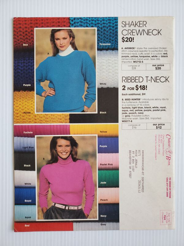 1986 Chadwick's of Boston catalog ELLE MacPherson Nancy DeWeir Martha ...