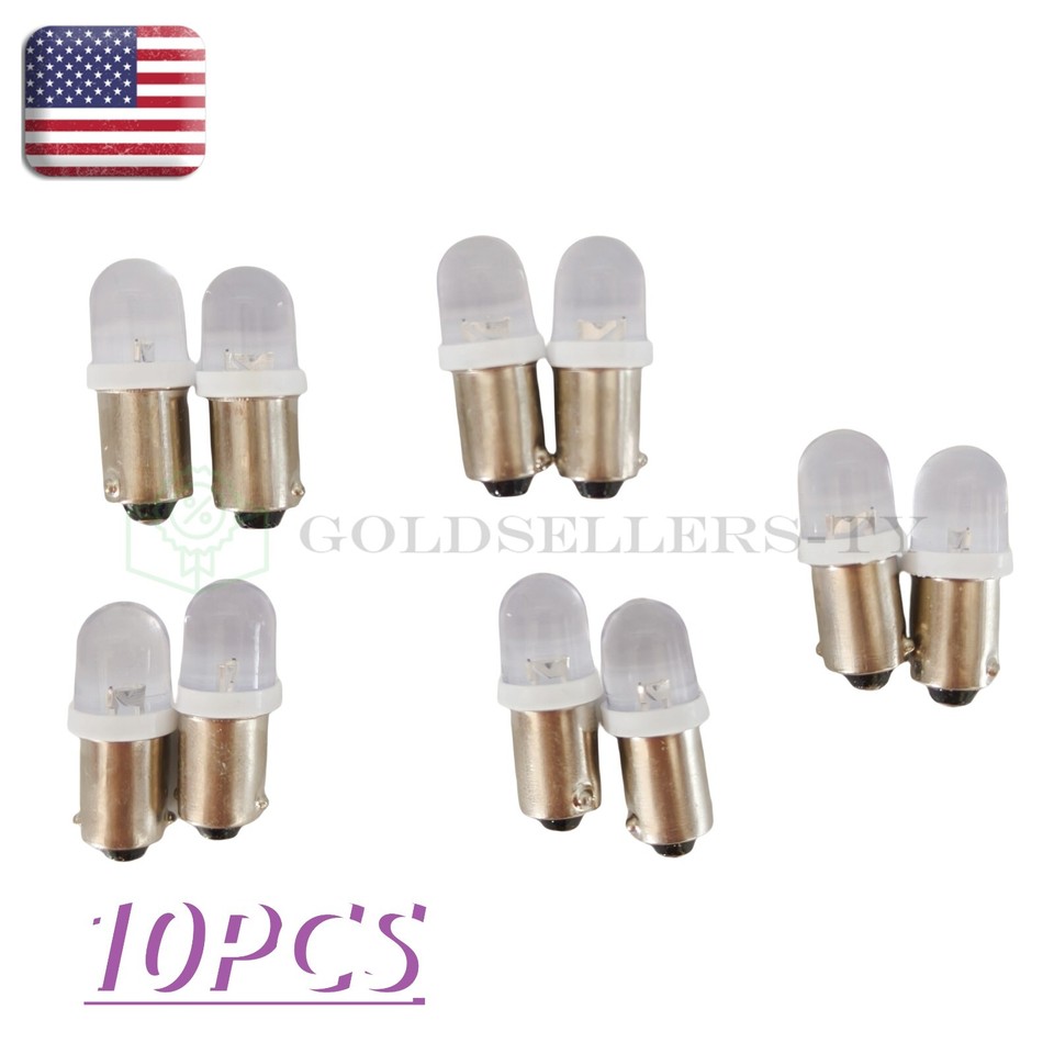 10x Super White BA9S LED Interior Instrument Panel Dash Map Light Bulb ...