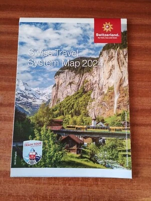 Full colour Swiss Travel System Map 2024, | Grelly UK