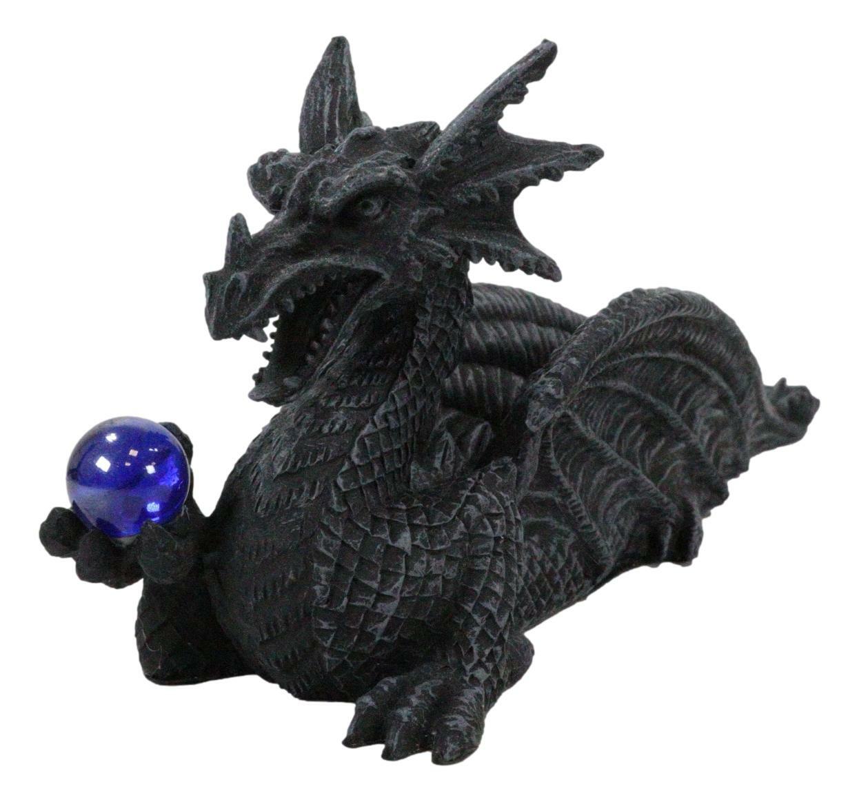 Longwei Dragon Holding Blue Orb Incense Burner Sculpture Figurine in ...