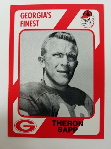 Theron Sapp 1989 Collegiate Collection UGA Georgia Bulldogs Football ...