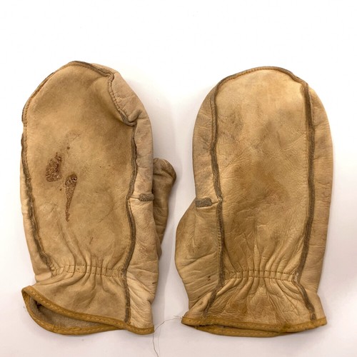 Vintage Wells Lamont Brotherhood winter leather mitten shells size ...