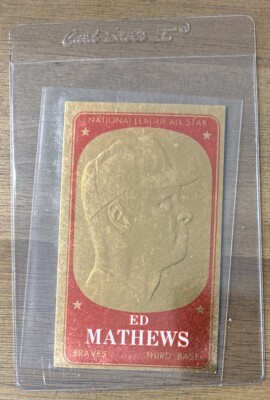 Ed Mathews - 1965 Topps Embossed #26 HOF Vintage Baseball Card G201 | eBay