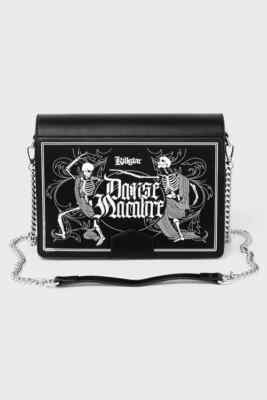 Killstar La Danse Handbag Black Skeleton Chain Faux Leather Gothic ...