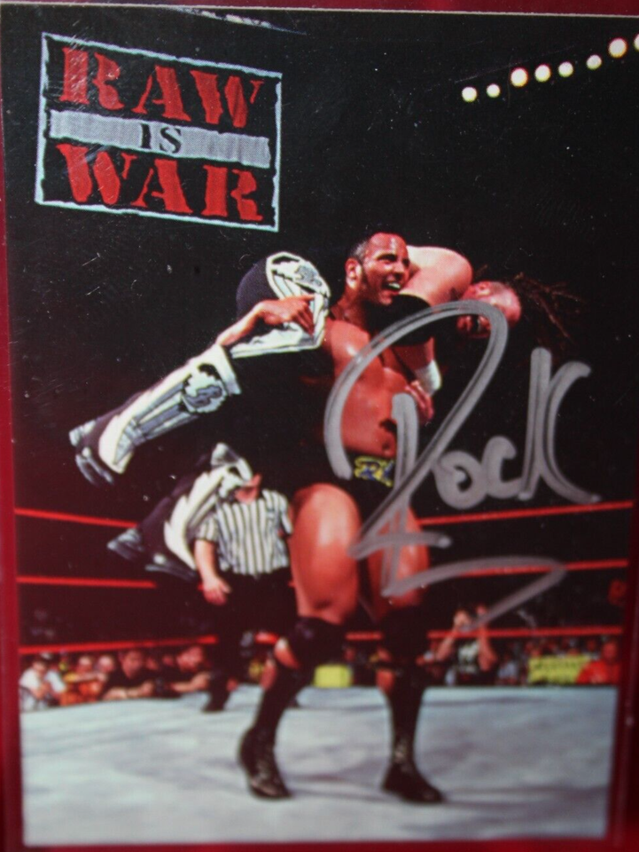 1998 WWF Comic Images DuoCards THE ROCK Autograph Signed Card #15 RC | eBay