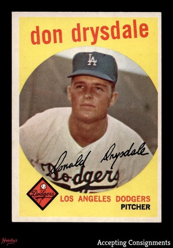 1959 Topps #387 Don Drysdale EX (MK) HOF DODGERS | eBay