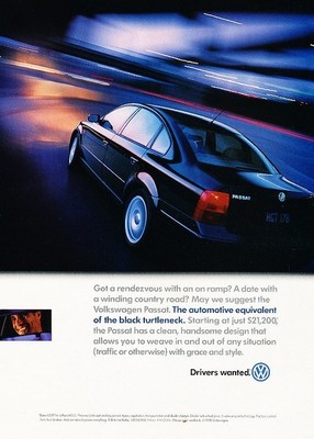1999 Volkswagen Passat VW Original Advertisement Print Art Car Ad J591 ...