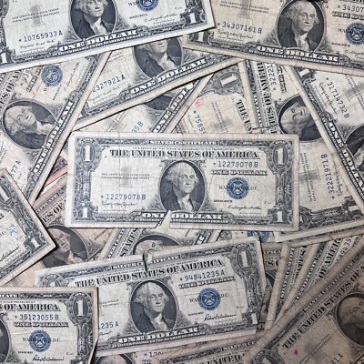 CULL 1957 STAR NOTE One Dollar Blue Seal Note Silver Certificate Old US ...