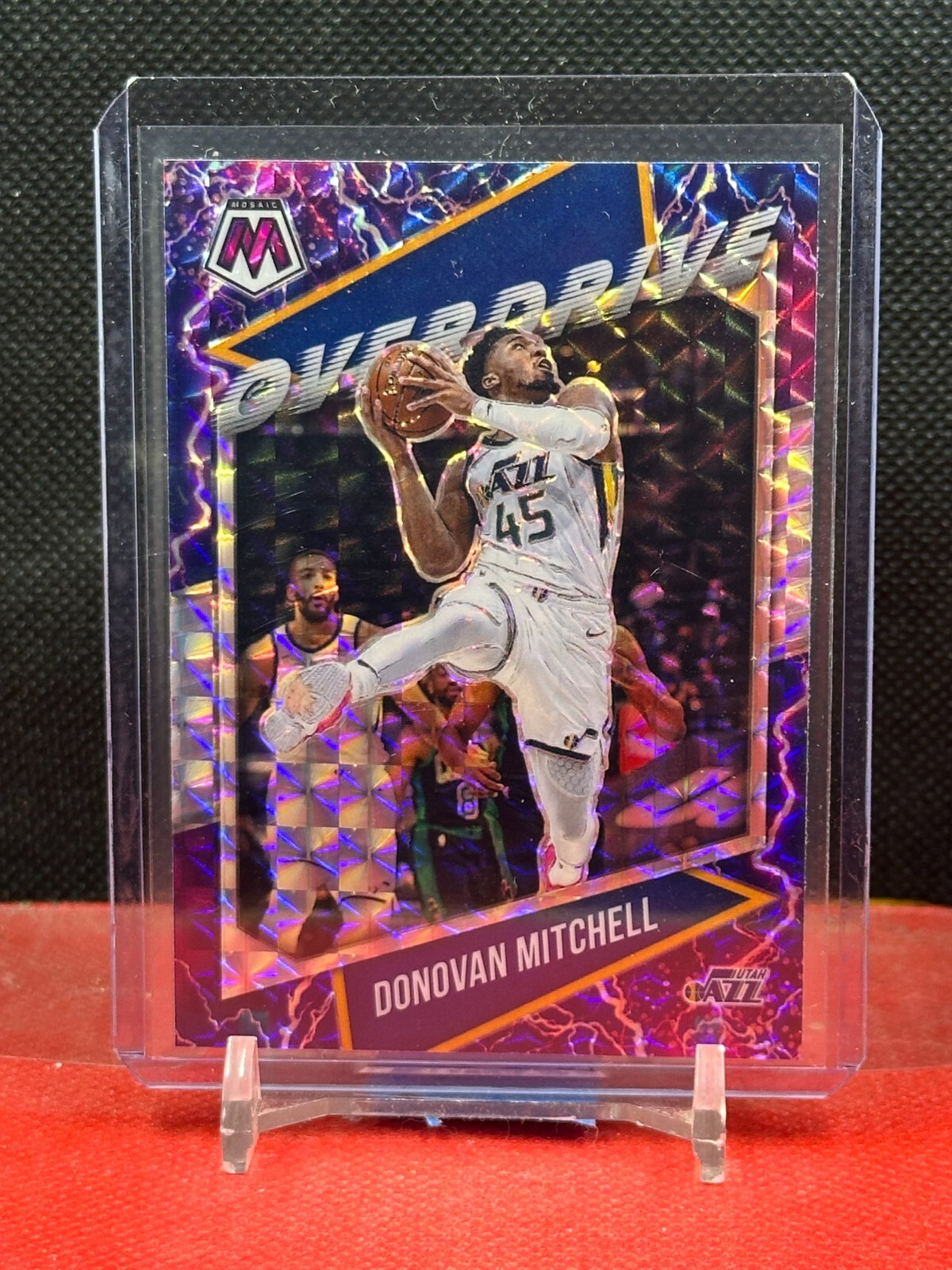 2020-21 Panini Mosaic Overdrive Silver Mosaic #11 Donovan Mitchell NBA ...