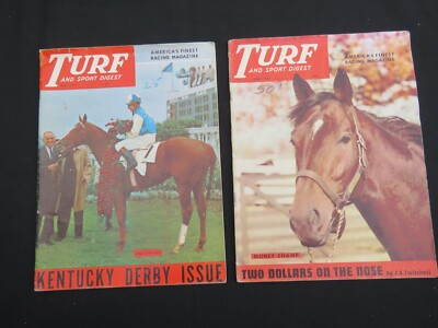 (2) Turf and Sport Digest June 1957, May 1961 Horse Racing Kentucky ...