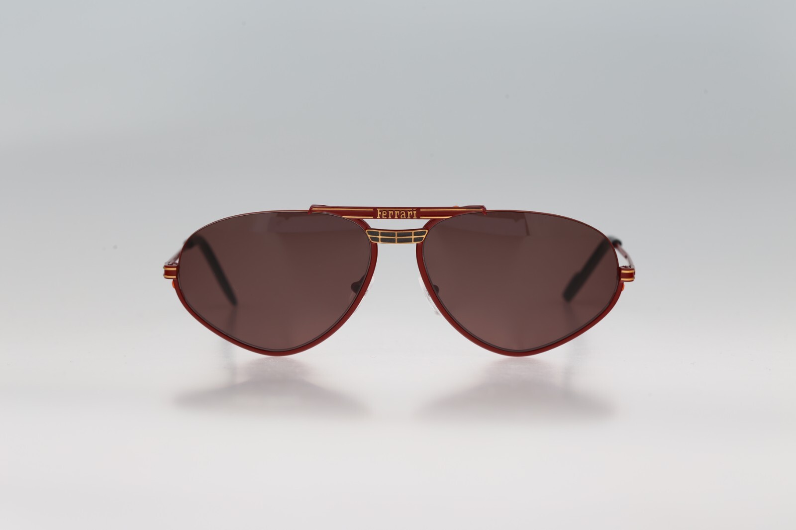 Ferrari F1 580, Vintage 90s red half rim aviator sung… - Gem