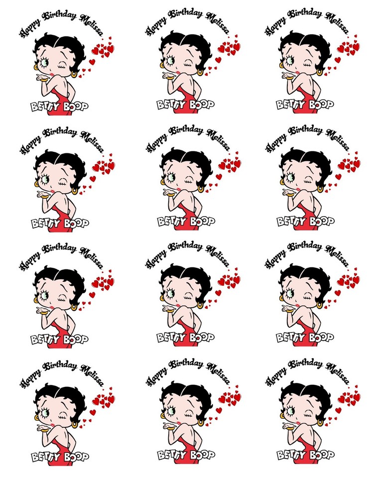 BETTY BOOP Party Edible Cake topper image | eBay
