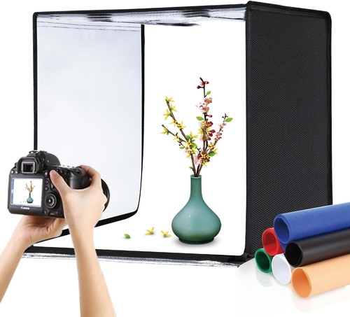 Large LED Light Box Photo Tent Dimmable Photography Studio Kit Shooting ...