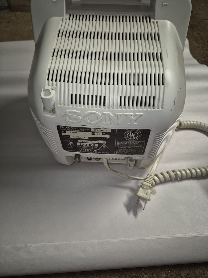 Sony Trinitron CRT TV KV-9PT50 9” Color Retro Gaming -With Universal ...