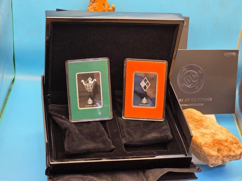 The Art of DC Comics 2025 Silver Trading Coins Jocker & HarleyBOX ...